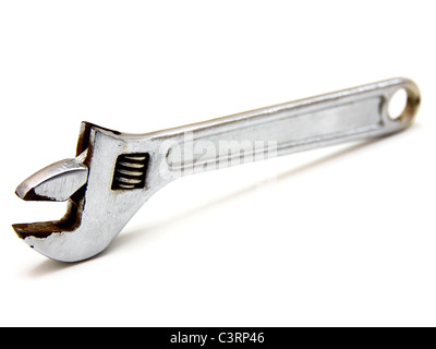 Adjustable spanner (monkey spanner) isolated over white Stock Photo ...