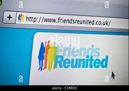 Close up of the Friends Reunited logo as seen on its website ...