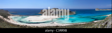 Ballos beach, Gramvoussa peninsula, Prefecture of Hania, Crete. Greece ...