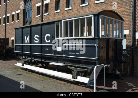 Old British Rail brake van stood in the sidings at Ancaster Sation ...