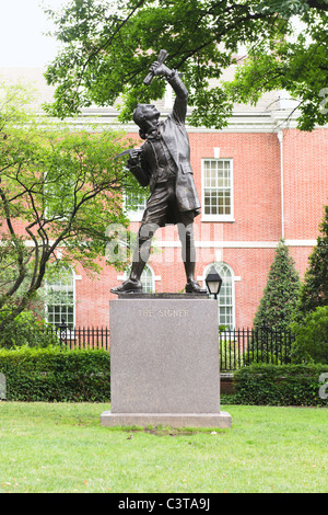 The Signer statue at Philadelphia, Pennsylvania Stock Photo - Alamy