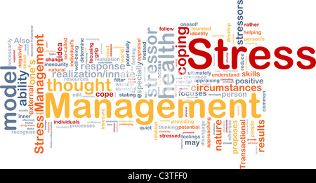 Stress management, word cloud concept on white background Stock Photo ...