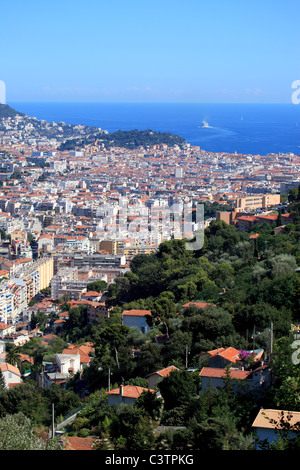 Overhead view above Nice city Stock Photo - Alamy