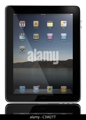 iPad 3D model isolated on black Stock Photo - Alamy
