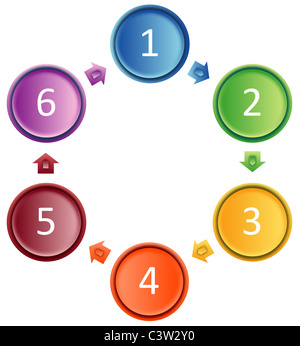 Blank numbered cycle process business diagram illustration Stock Photo ...