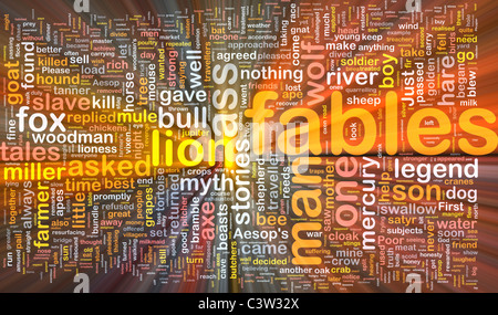 Background concept wordcloud illustration of fables Stock Photo - Alamy