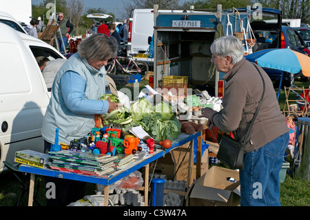 A busy Car Boot sale in Lincolnshire Stock Photo - Alamy
