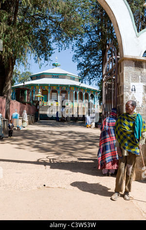 Pilgrims at the Entoto Maryam Church, Entoto Mountains, Addis Ababa ...
