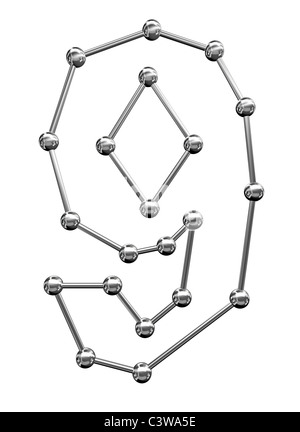 Molecular lattice alphabet Stock Photo - Alamy