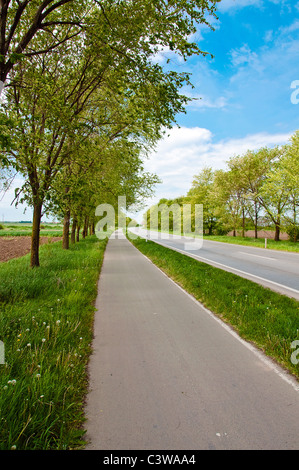Highway in a sunny spring day, USA. National road, passing through ...