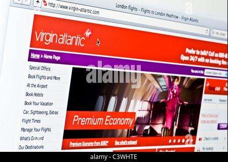 Virgin Atlantic logo and website Stock Photo - Alamy