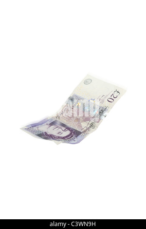 Money (British Pounds Stirling) floating from above Stock Photo - Alamy