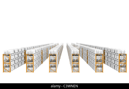Shelves x 60. Top Perspective view. Part of a Blue Warehouse and ...