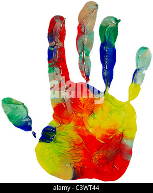 Hand print isolated on white background, identity concept Stock Photo ...