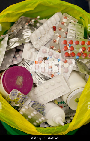 Pharmaceutical drugs for disposal in special DOOP bins after being ...