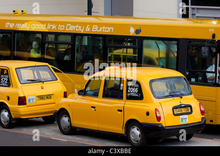 Yellow Taxi Cabs, Derby Stock Photo: 21530202 - Alamy