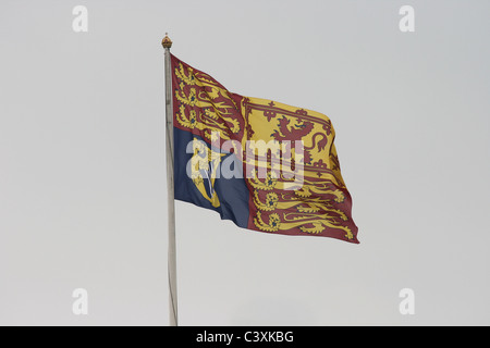 The Royal Standard flag of the United Kingdom. 3D illustration Stock ...