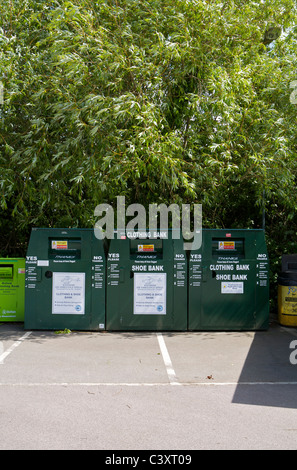 Charity recycling skips Stock Photo - Alamy
