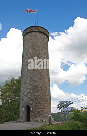 Prospect Tower and cable cars at the Heights of Abraham in Matlock Bath ...