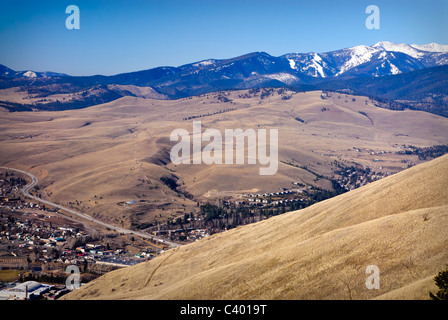 View of Missoula from Mount Sentinel, in Missoula, Montana Stock Photo ...