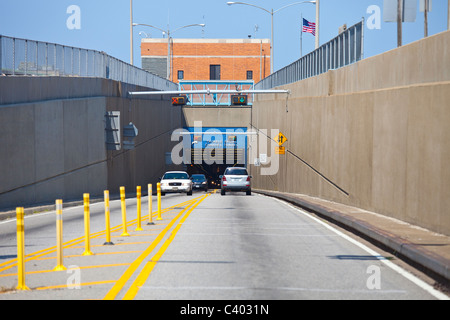 The Thimble Shoal Tunnel on the Chesapeake Bay Bridge, Maryland, USA ...