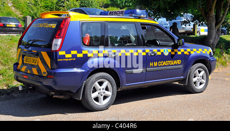 HM Coastguard search and rescue 4x4 vehicle parked on a pier in the uk ...