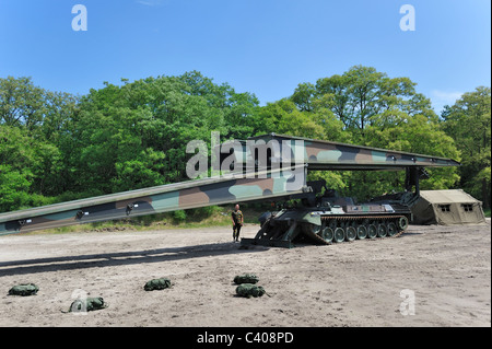 Iguana support bridge mounted on Leopard I tank, combat engineer ...