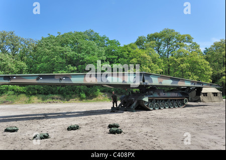 Iguana support bridge mounted on Leopard I tank, combat engineer ...