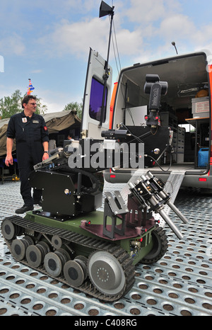 Robot of bomb disposal unit DOVO of the Belgian army, Belgium Stock ...