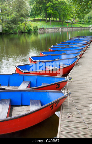 Rowing boats on the River Wansbeck Morpeth Northumberland Stock Photo ...