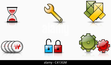 various types of application icons Stock Photo - Alamy