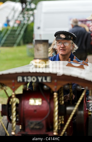 people driving steam engine Stock Photo - Alamy