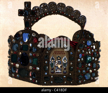 Imperial Crown of the Holy Roman Empire of Otto I. 962 AD Hofburg Stock ...