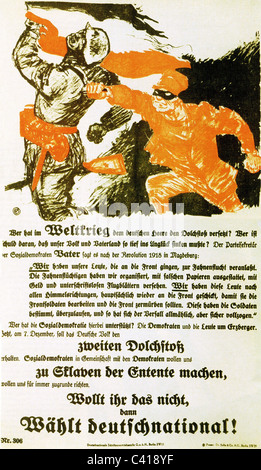 Election poster of the German People's Party (DVP) for the Reichstag ...