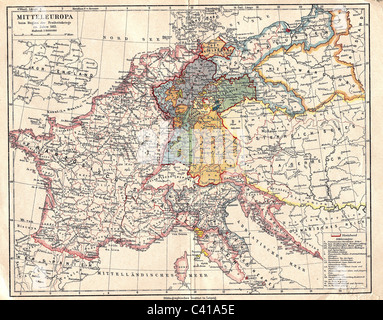 MAP OF GERMANY IN 1813 Stock Photo - Alamy