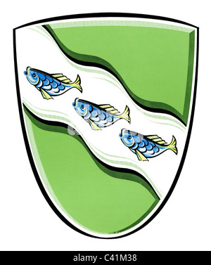 Coat of arms of the city of Ansbach. Germany Stock Photo - Alamy