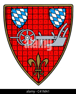 Coat of arms of the city of Straubing. Germany Stock Photo - Alamy