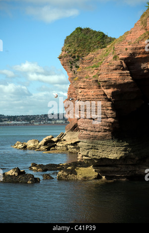 Broadsands showing coastal erosion, in Torquay south devon on the ...