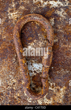 rusty carabiner for climbing,equipment Stock Photo - Alamy