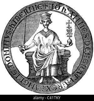 The Great Seal of King John of England as appended to the Magna Carta ...