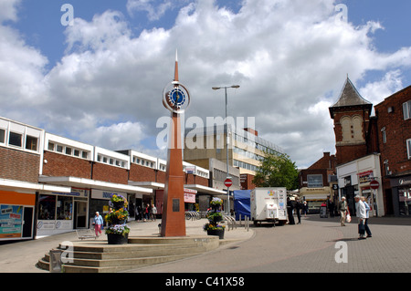Town centre clock, Kettering, Northants Stock Photo - Alamy