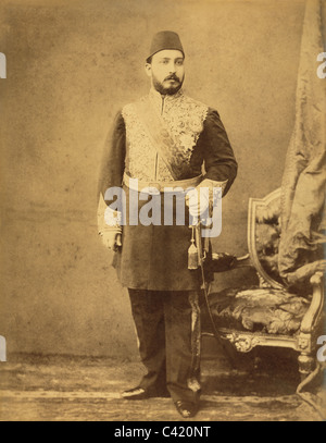 Muhammad Tewfik Pasha khedive of Egypt and Sudan, horse carriage ride ...
