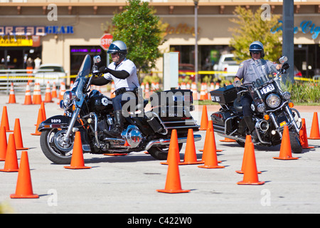 Police Motorcycle Training Obstacle Course Stock Photo - Alamy