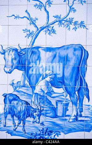 Azulejos - a Portuguese architectural icon, are painted ceramic glazed ...