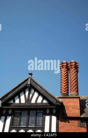 Victorian chimney stacks in decorative bricks Stock Photo - Alamy