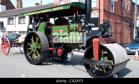 A steam Traction engine on the road - Burrell Showmans Road Locomotive ...