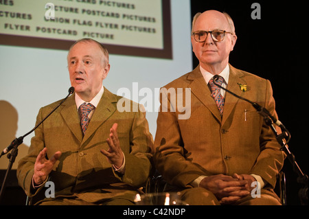 Gilbert and George artists pictured at Hay Festival 2011 Stock Photo ...
