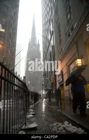 Trinity Church during a Winter Storm Stock Photo - Alamy