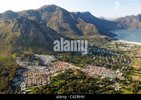 Aerial view of Imizamo Yethu township (aka Mandela Park) in Hout Bay in ...