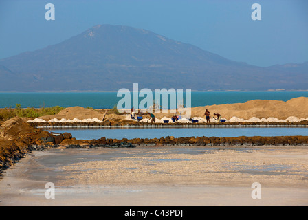 Salt lake, Afrera, Africa, Ethiopia, Afar region, Afgar, lake, salt ...